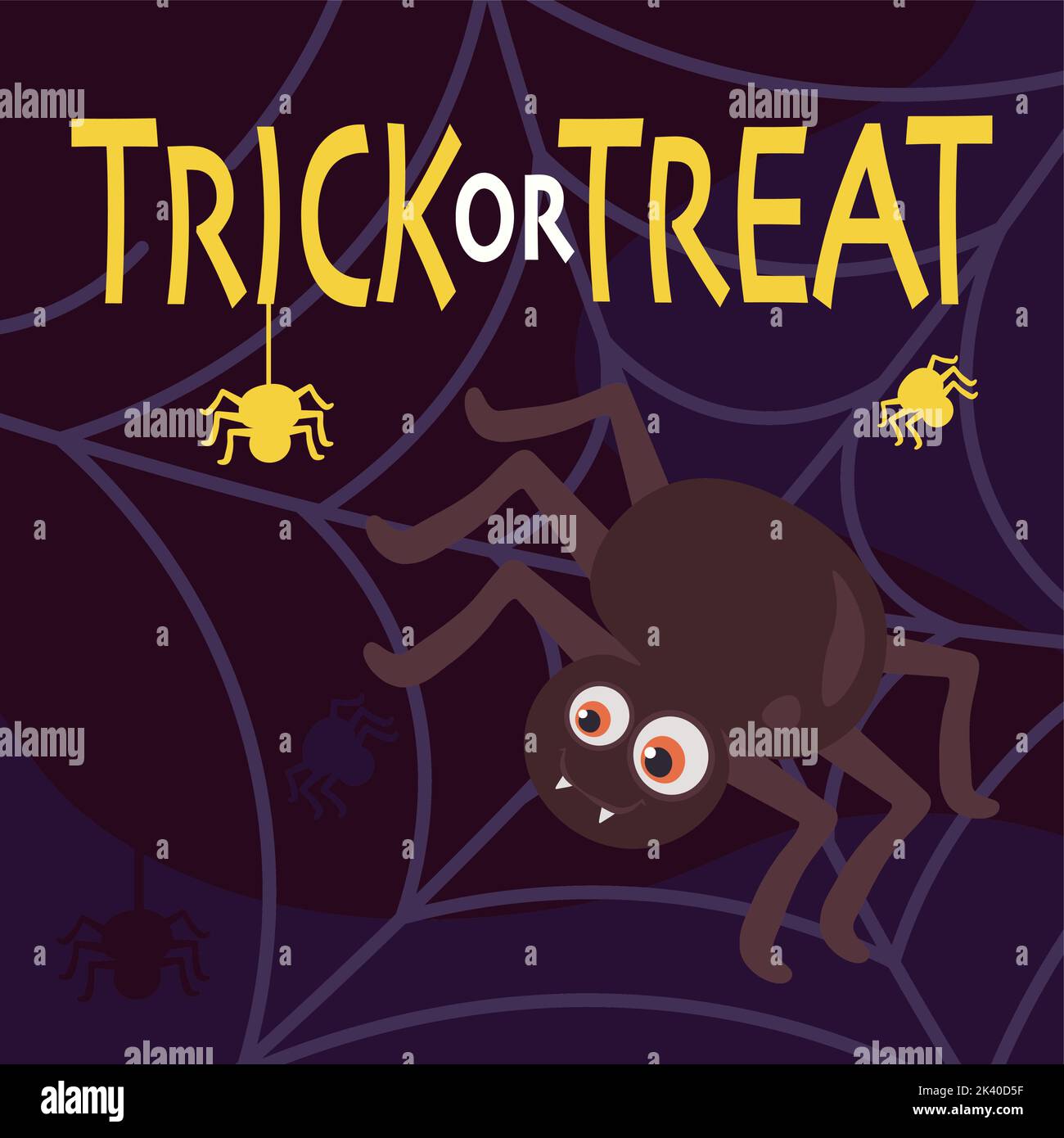 Cat spiders pumpkin witch Stock Vector Images - Alamy