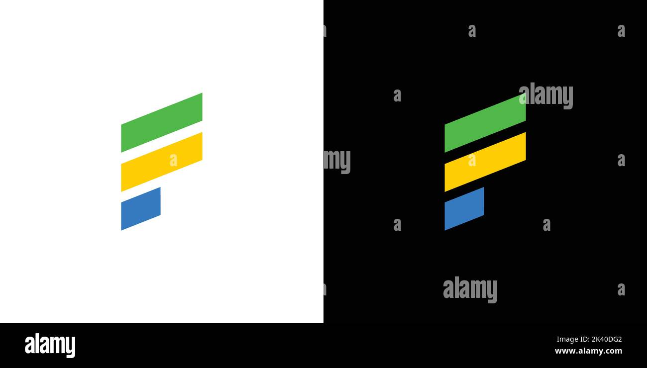 A simple logo of initial letter F made with three lines Stock Vector ...