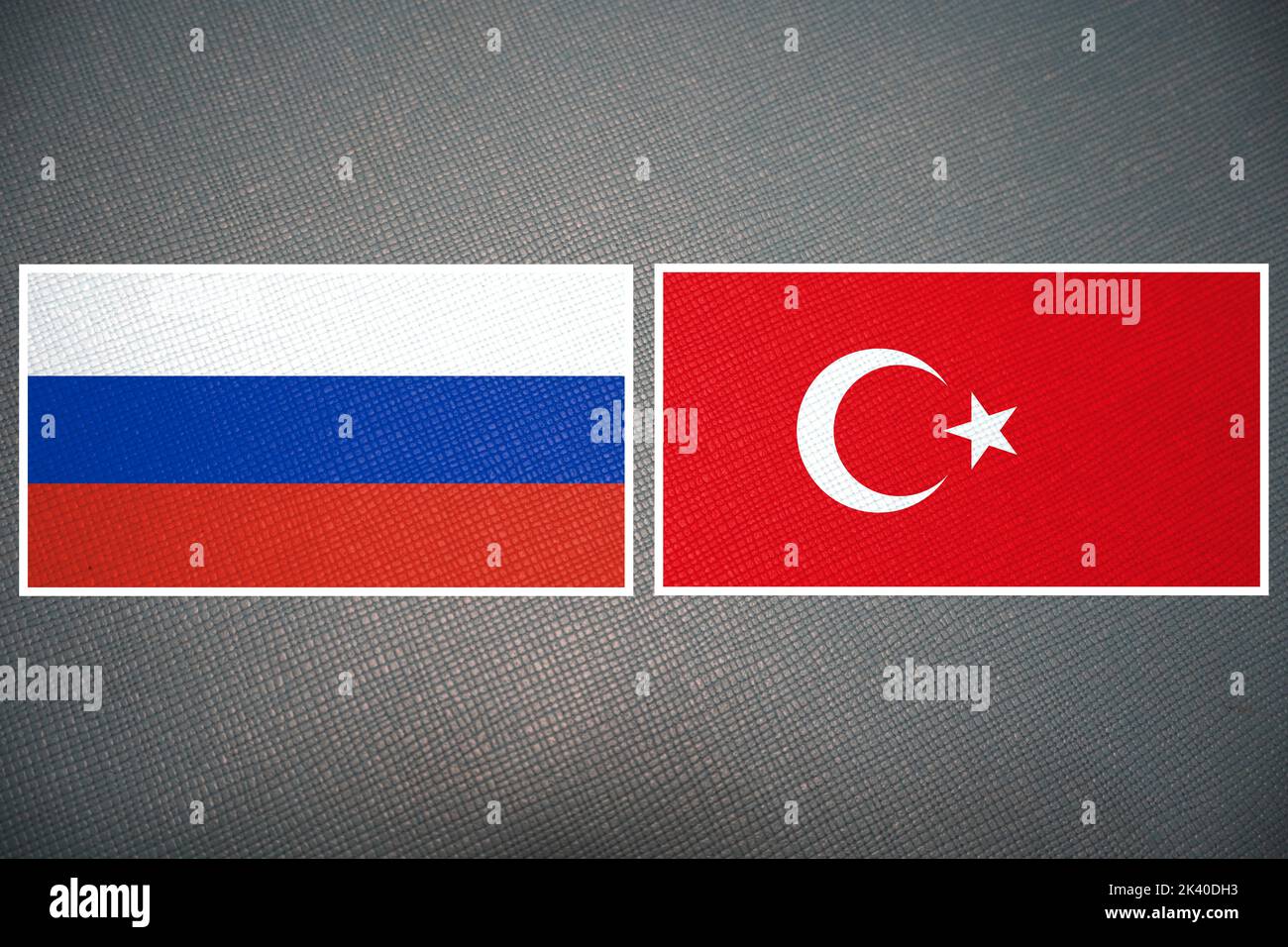 3D illustration, Russia and Turkey alliance and meeting, cooperation of ...