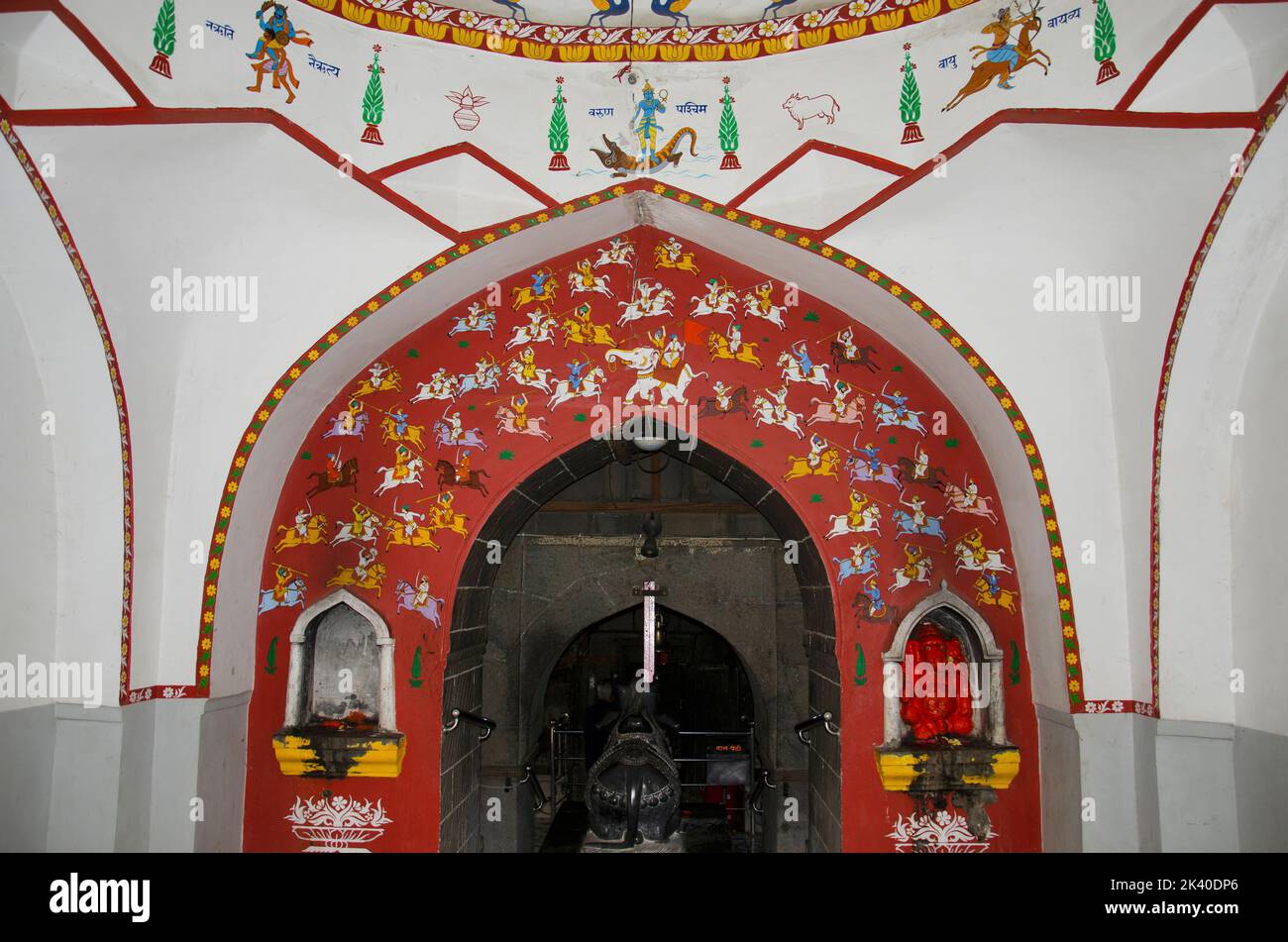 Inner view of the Someshwar Wadi Temple, 900 years old swayambhu Shiva ...