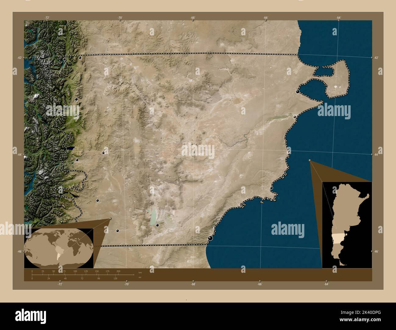 Chubut map Stock Vector Images - Alamy