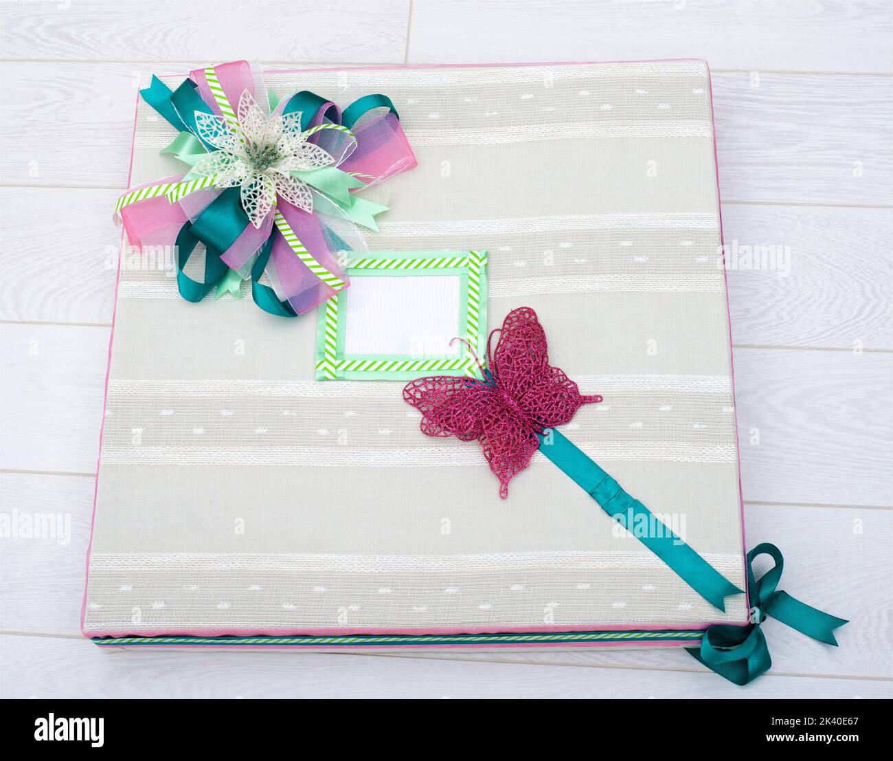 Stack gift box top view hi-res stock photography and images - Alamy