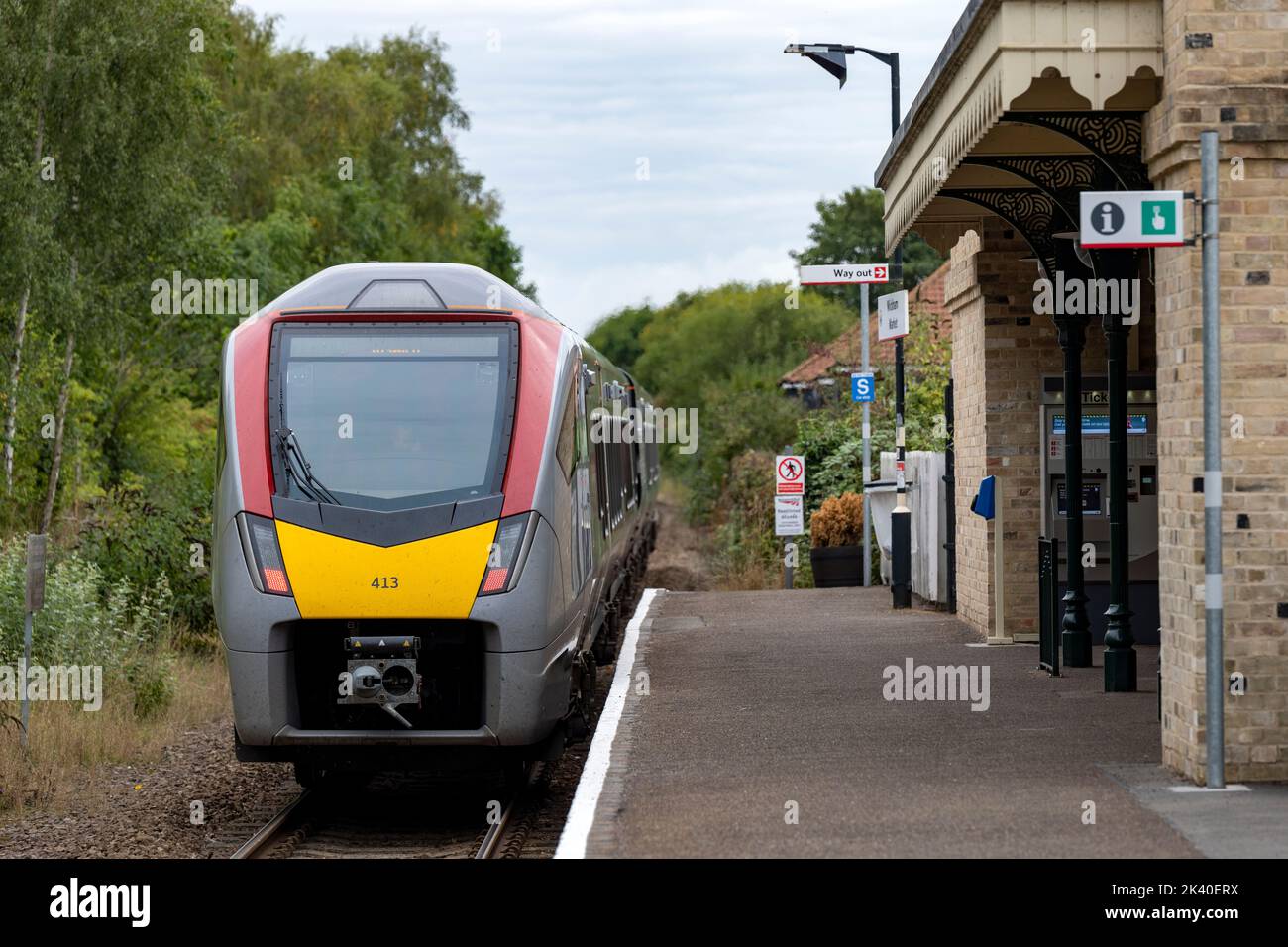 Wickham Market (Campsea Ashe) railway station Suffolk UK Stock Photo ...