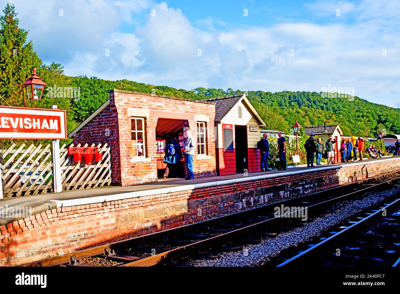 Levisham Railway Station, North Yorkshire Moors Railway, England Stock ...