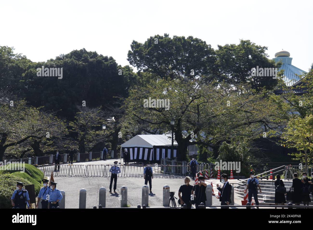 Around Nippon Budokan in the morning, where the state funeral for ...