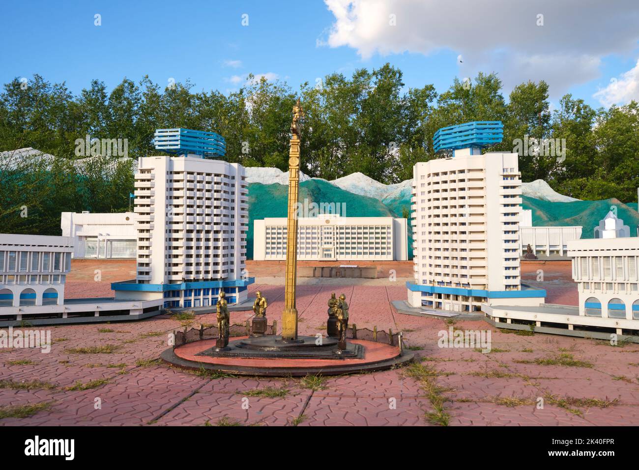 A miniature of Independence Square in Almaty. At Atameken Map of ...