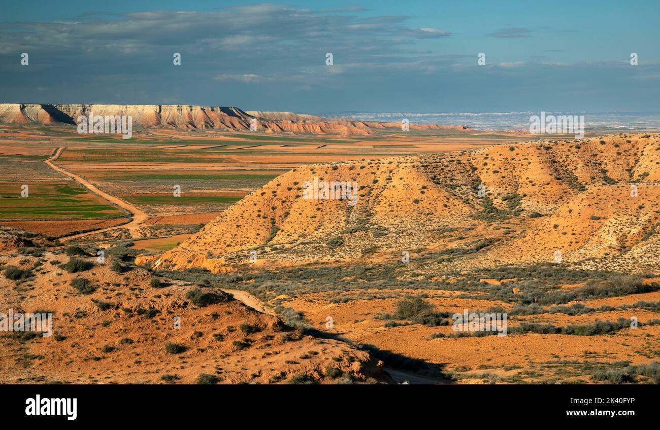 Ebro basin, steppe and table mountains, Spain, Katalonia, Belchite ...