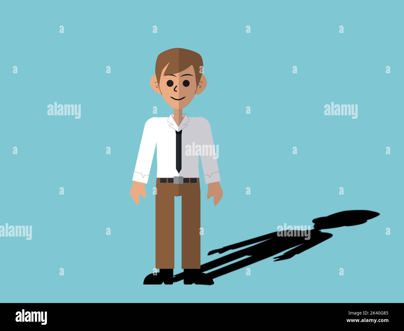 office worker smiling on isolated background. Flat design style ...