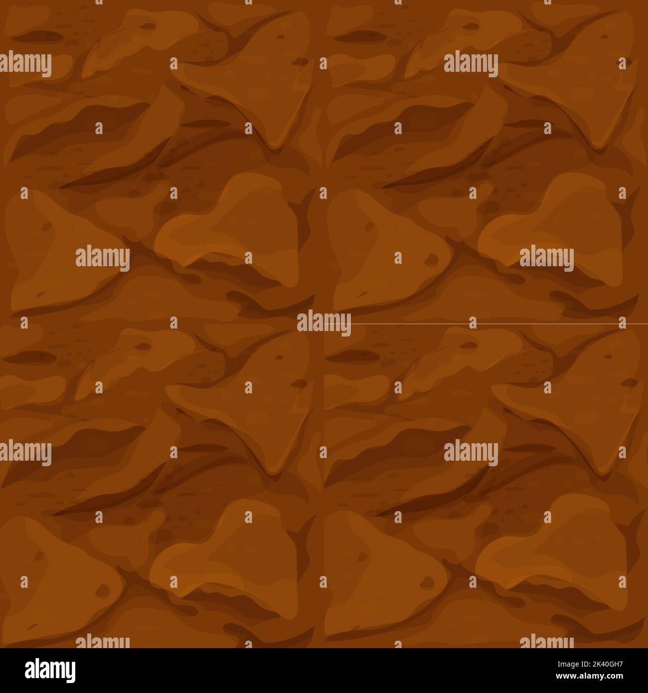 Ground texture, soil top view in cartoon style seamless. Game interface ...