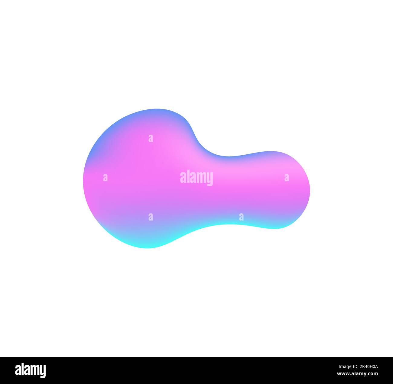 liquid hologram shapes. Futuristic fluid holographic elements. Vector ...