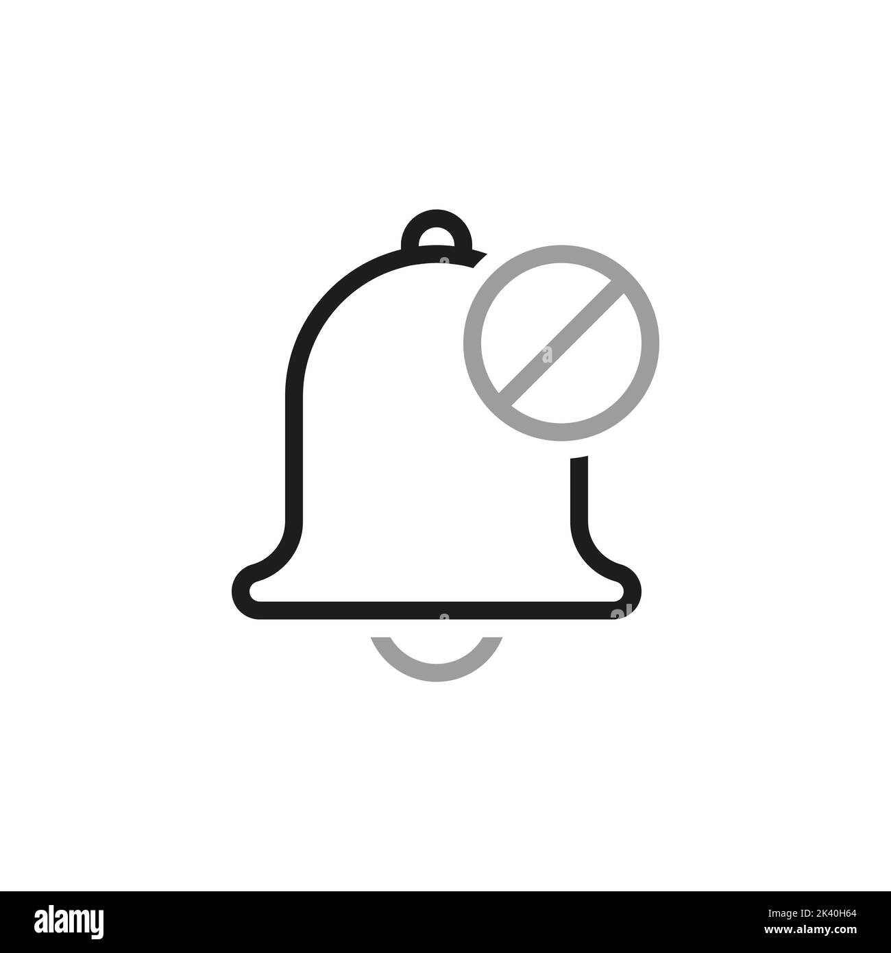 Simple Linear Vector Icon Related To Alarm Ban Line Icons About Notification Interface