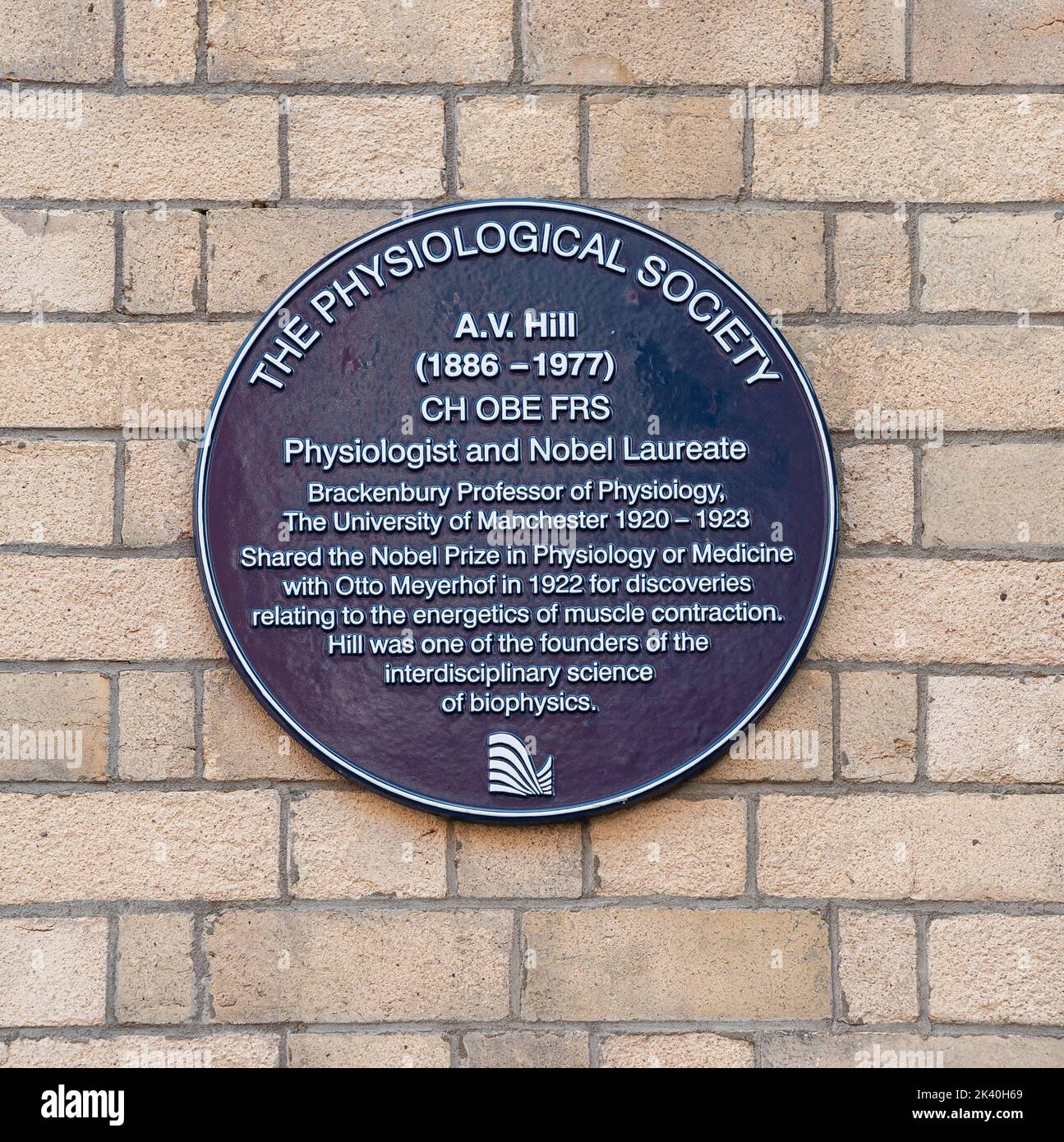 A.V. Hill (1886 -1977) CH OBE FRS Physiologist and Nobel Laureate ...