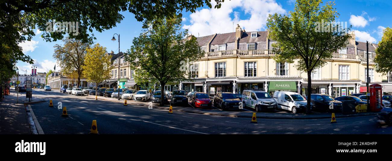 View along Montpelliier Walk, Cheltenham from the Lansdown Roundabout ...