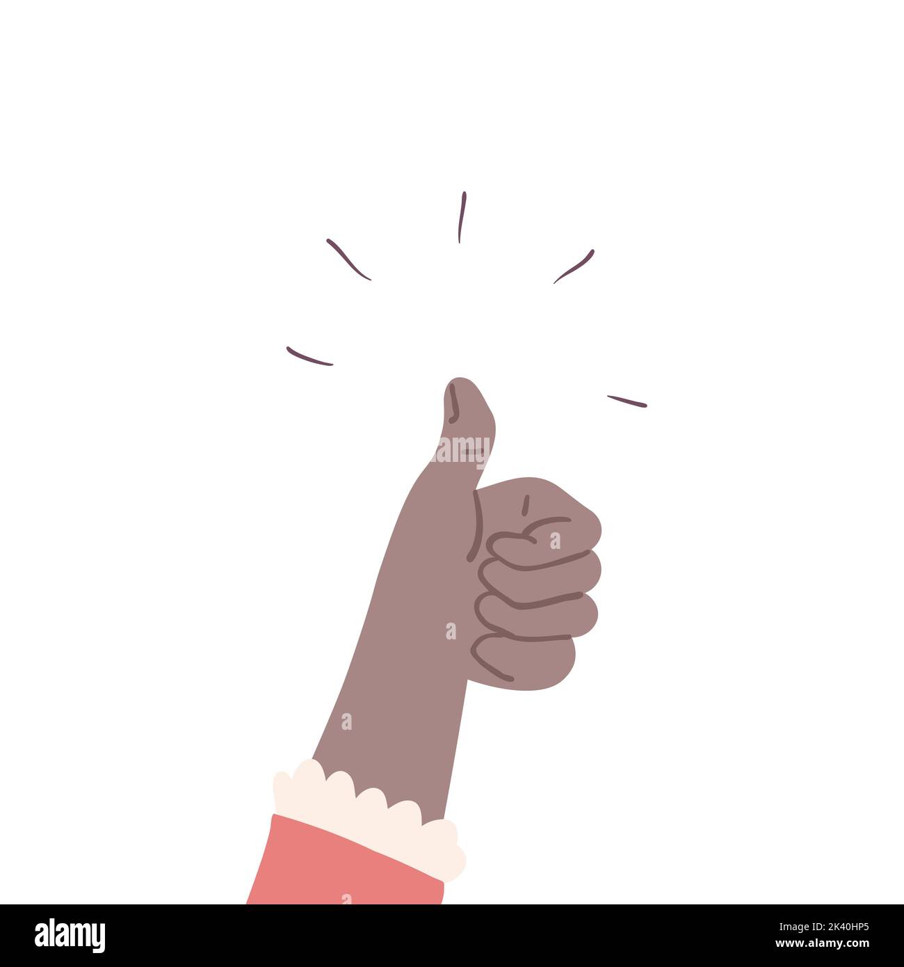 Hand with thumbs up. Good feedback. Vector like or positive comment ...