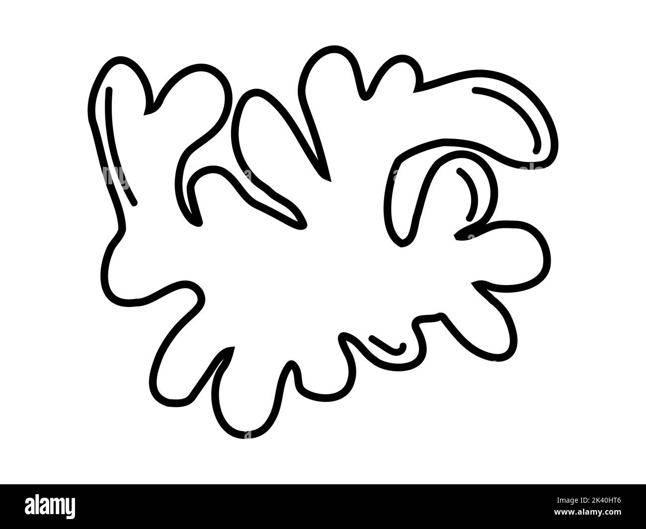 Underwater algae. Seaweed. Ocean doodle hand drawn vector illustration isolated on white Stock ...
