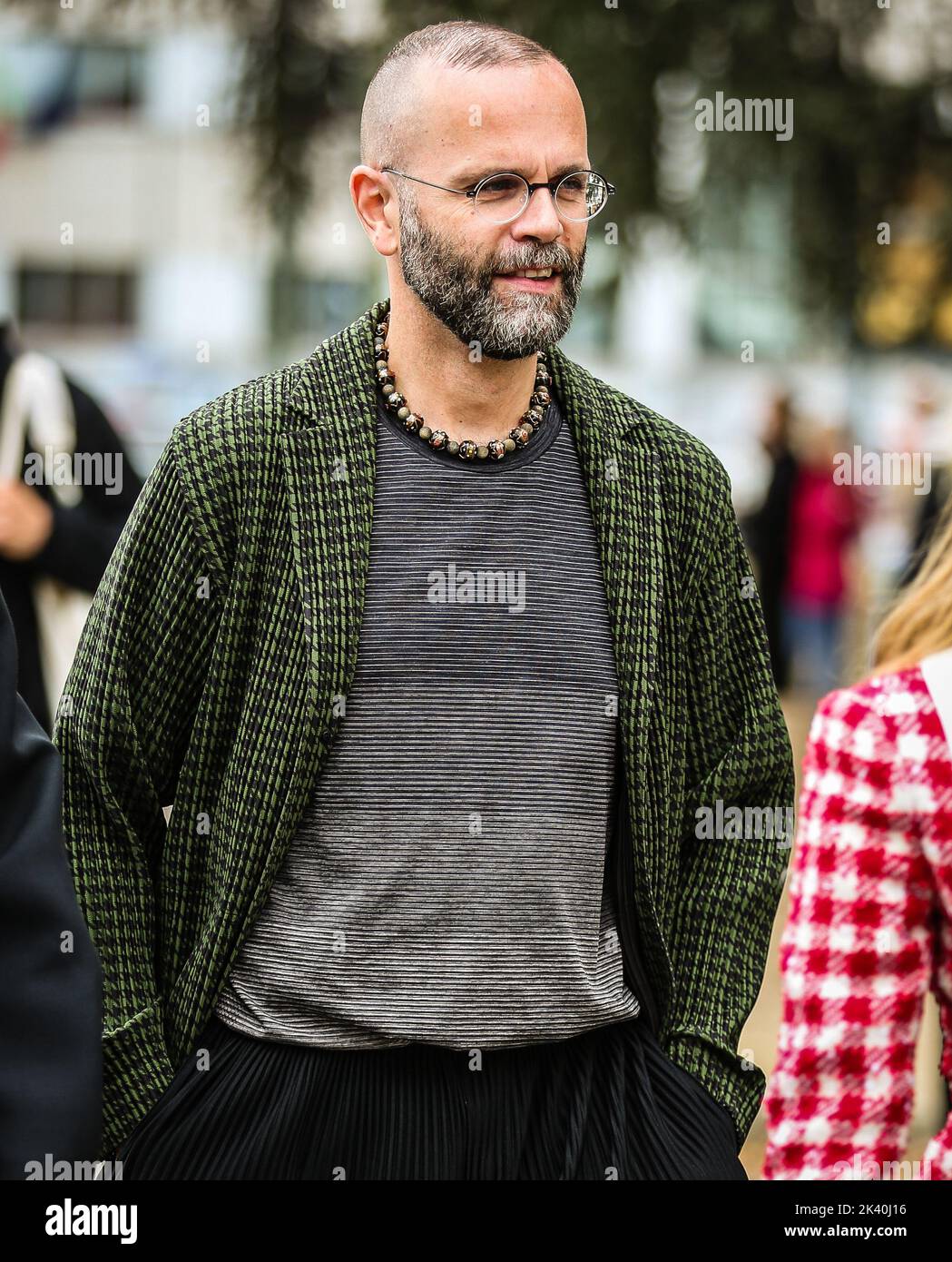 MILAN, Italy- September 21 2022: Angelo Flaccavento on the street in ...