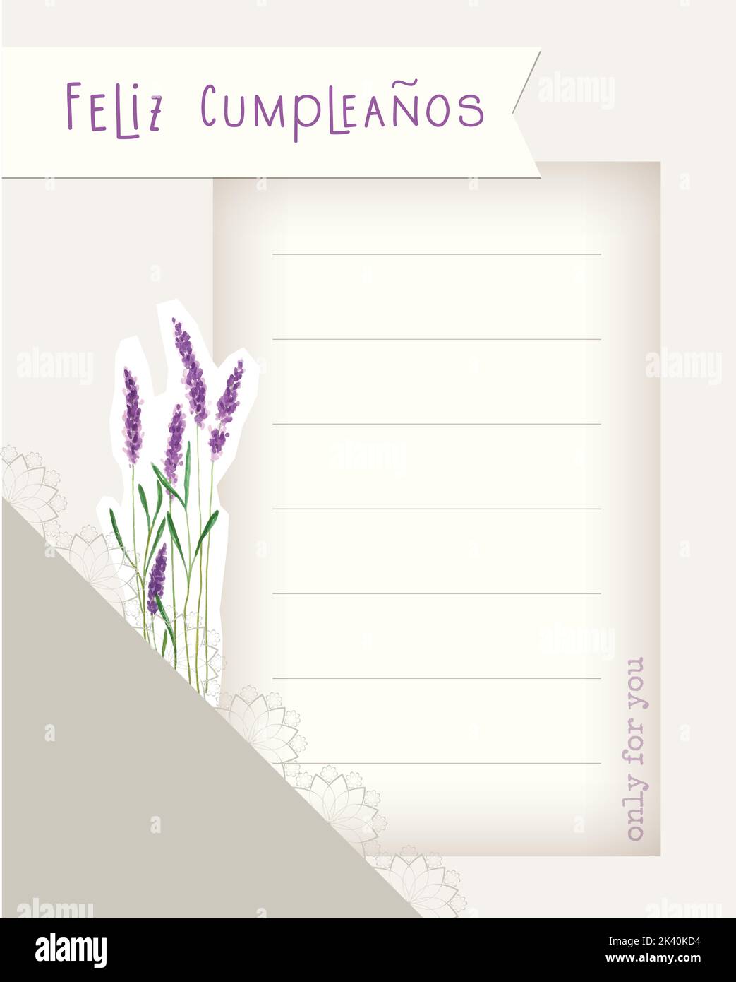 Feliz Cumpleanos Happy Birthday Written In Spanish Language Postcard