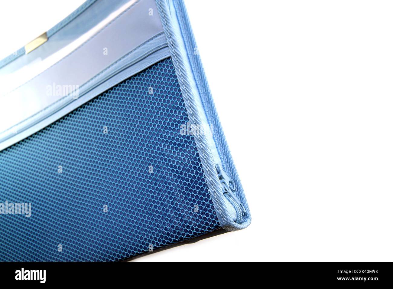 Deep blue file folder isolated on white stock photo Stock Photo - Alamy