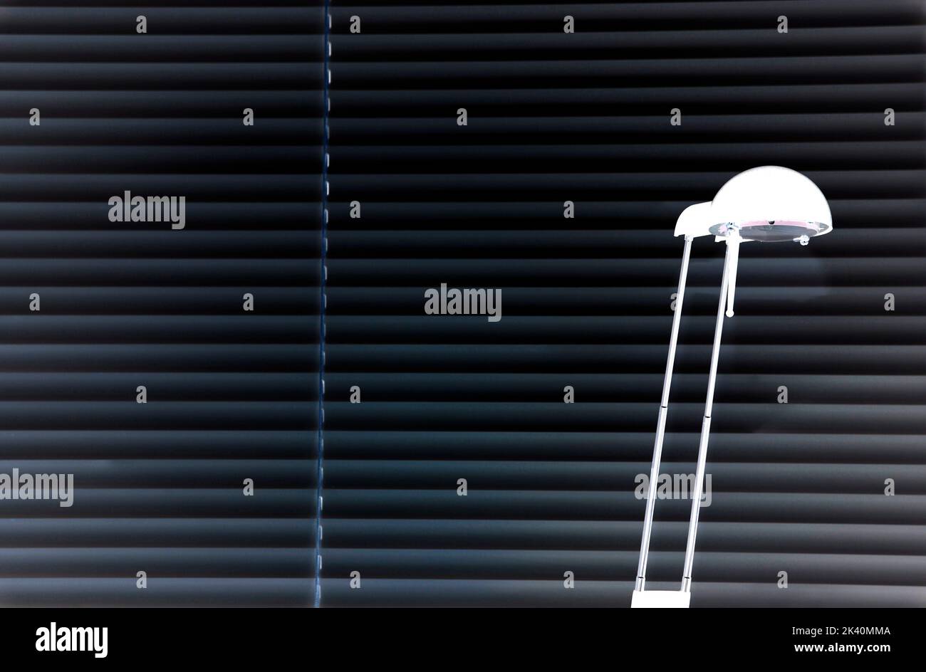 Desk lamp and window shades abstract background stock photo Stock Photo ...