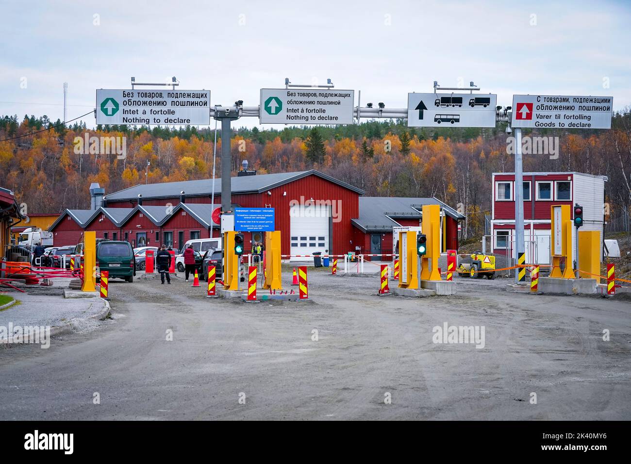 Kirkenes 20220929.The Norwegian-Russian border crossing between Russia ...