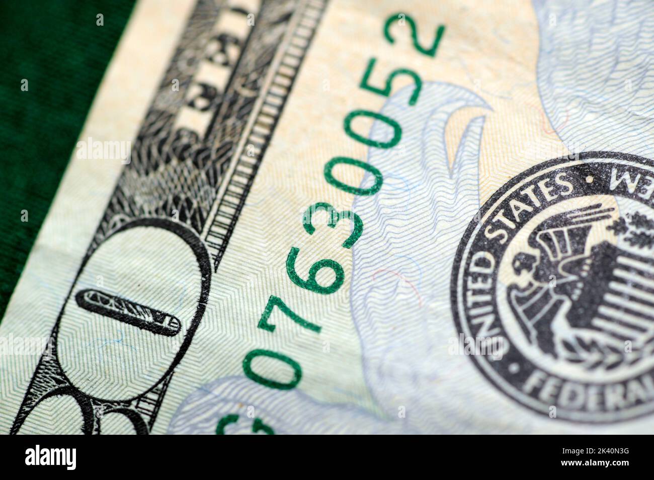 USA dollars on green background stock photo Stock Photo - Alamy