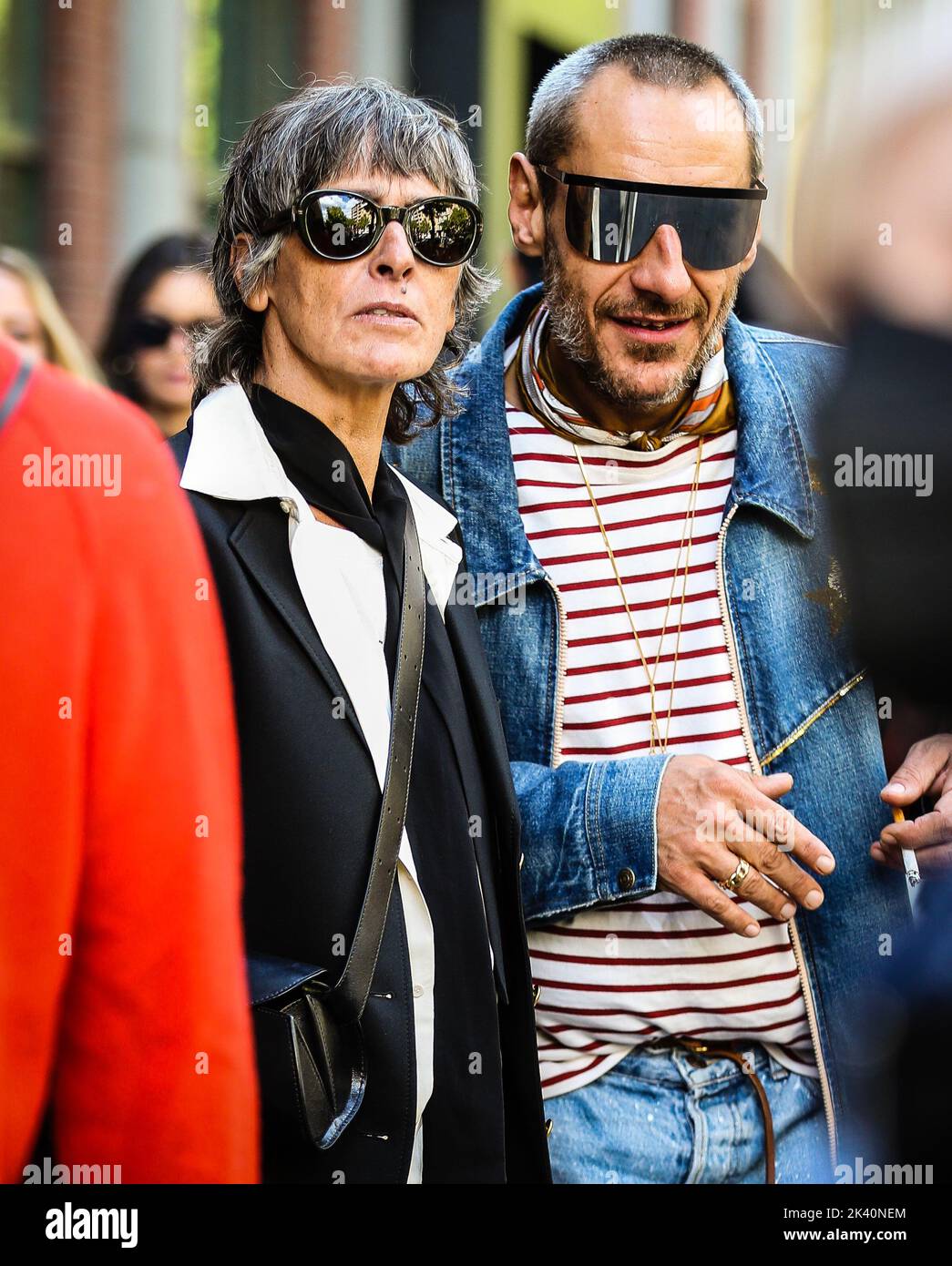 MILAN, Italy- September 21 2022: Ana Gimeno Brugada and Emiliano Salci ...