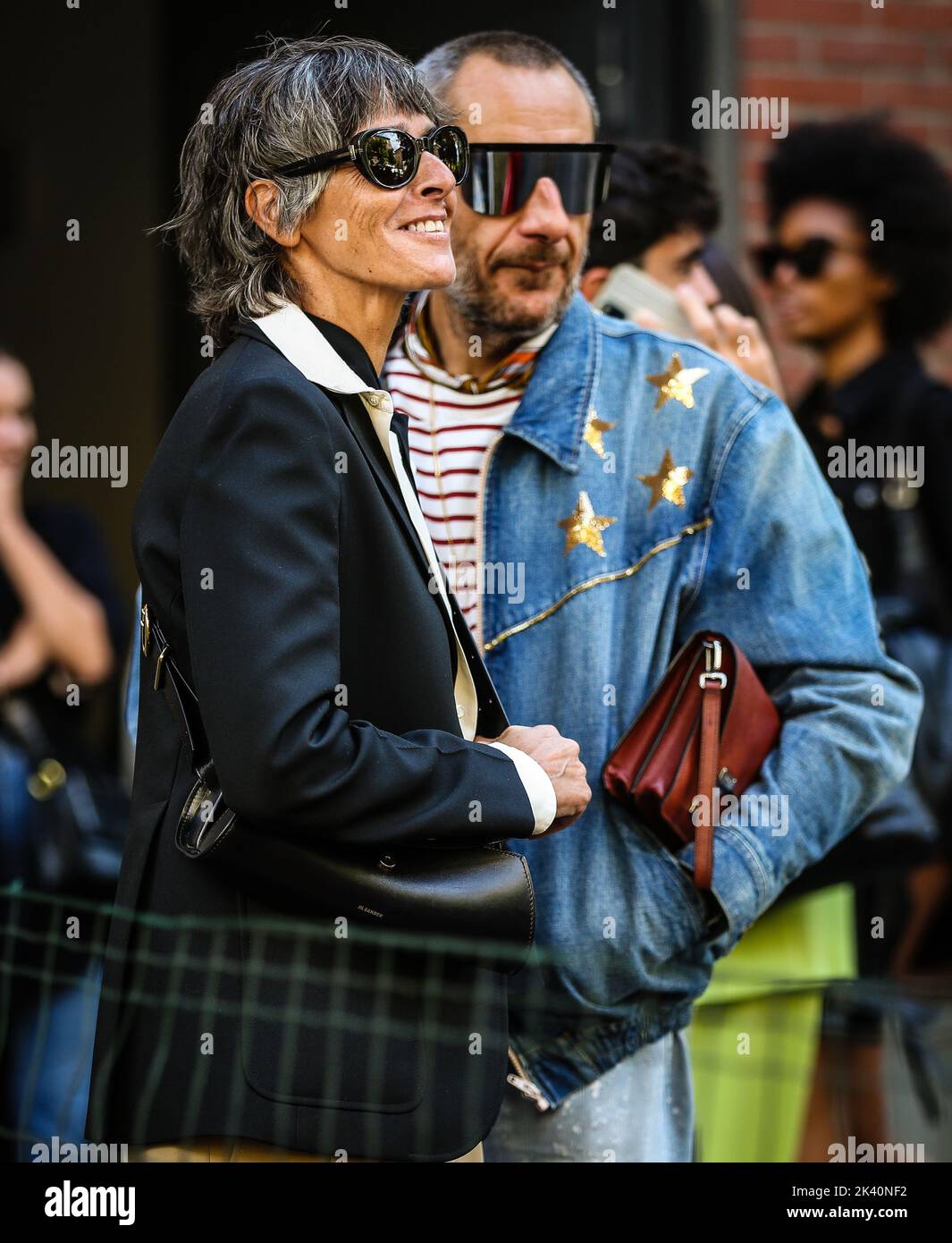MILAN, Italy- September 21 2022: Ana Gimeno Brugada and Emiliano Salci ...