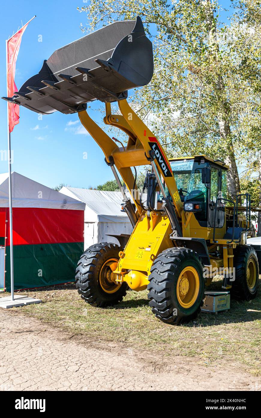 Samara, Russia - September 24, 2022: Chinese Lovol wheeled front loader ...