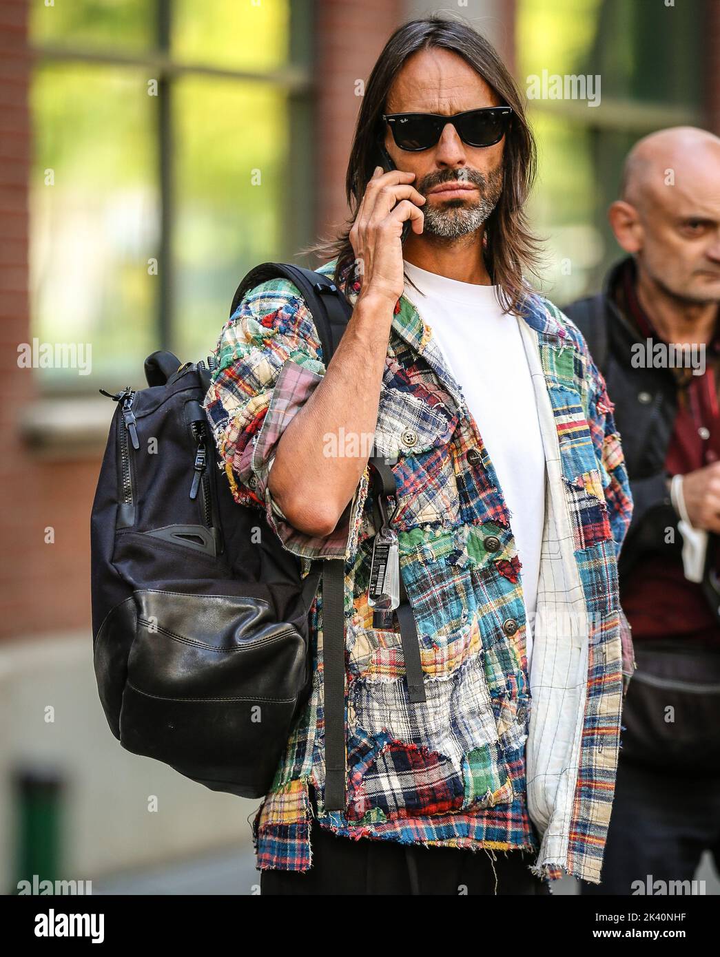 MILAN, Italy- September 21 2022: Alberto Ferrante on the street in ...