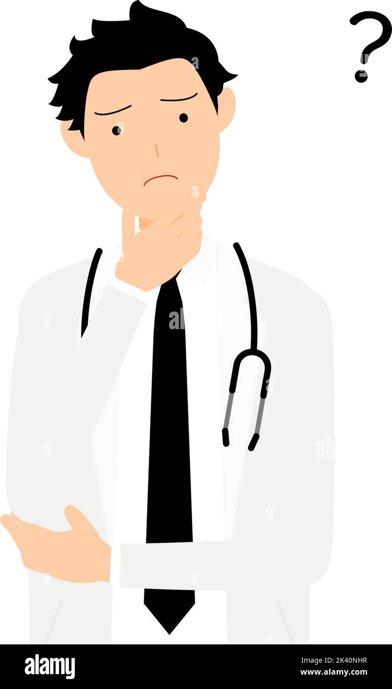 Illustration young doctor question mark hi-res stock photography and ...