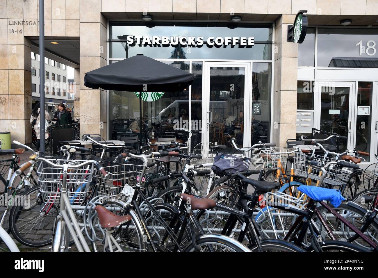 Copenhagen /Denmark/29 September 2022/ Seattle chain starbucks coffee ...