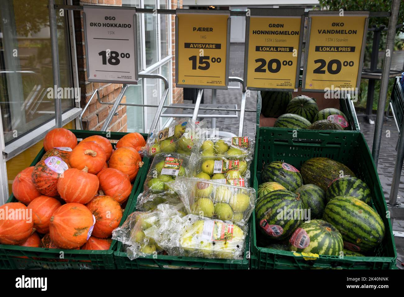 Copenhagen /Denmark/29 September 2022/Grocery store high inflations and ...