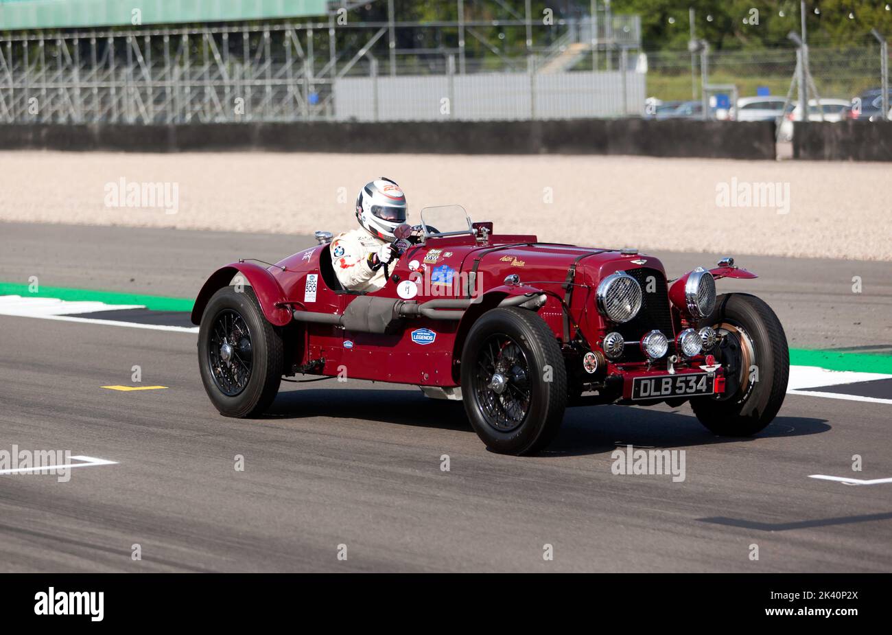 Steve Skipworth's Red, 1938, Aston Martin Speed Model during the MRL ...