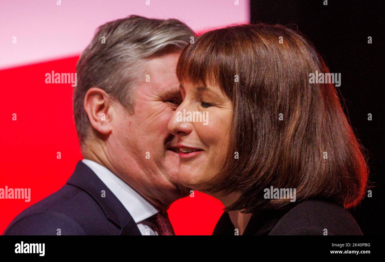 Labour Leader,Keir Starmer, thanks Rachel Reeves, Shadow Chancellor of ...