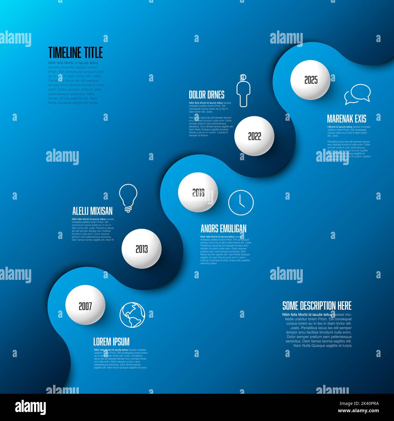 Vector diagonal Infographic Company Milestones Timeline Template with ...