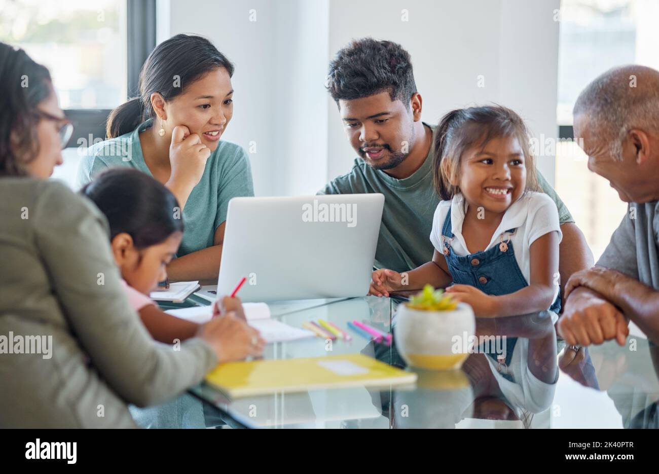 Child mom studying sitting home hi-res stock photography and images - Alamy