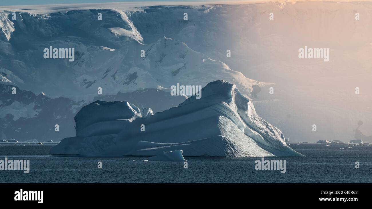Antarctic mountains end sea landscape, Antartica Stock Photo - Alamy