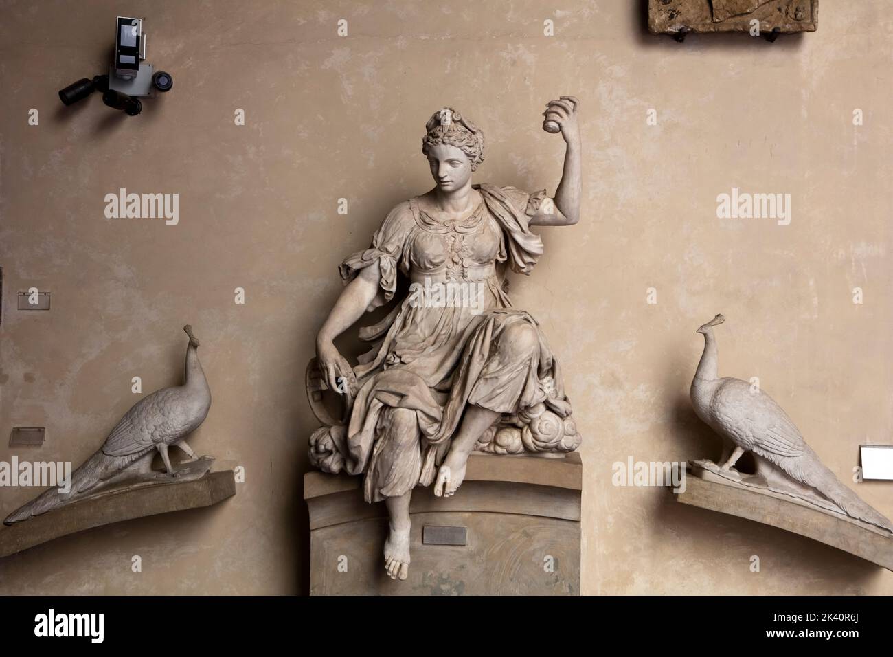 The Mannerist statue of Juno, originally atop the elegant curve of the ...