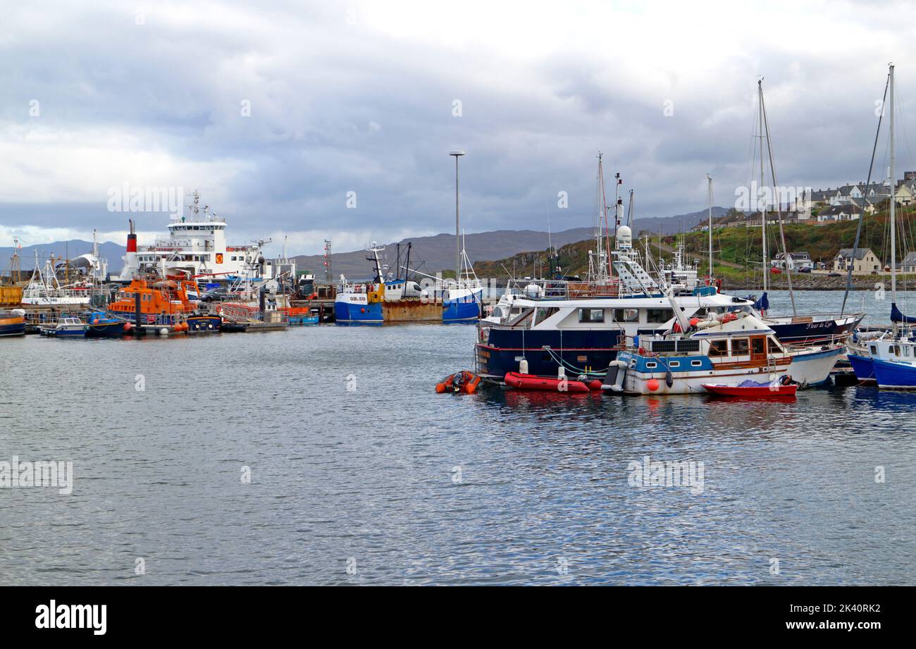 A view of the port and harbour with commercial and recreational craft ...