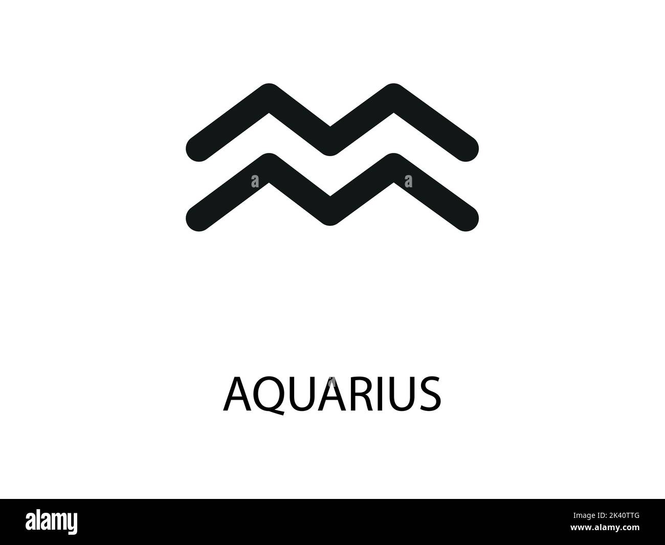 Aquarius Symbol of the Horoscope. Zodiac Sign. Vector illustration of ...