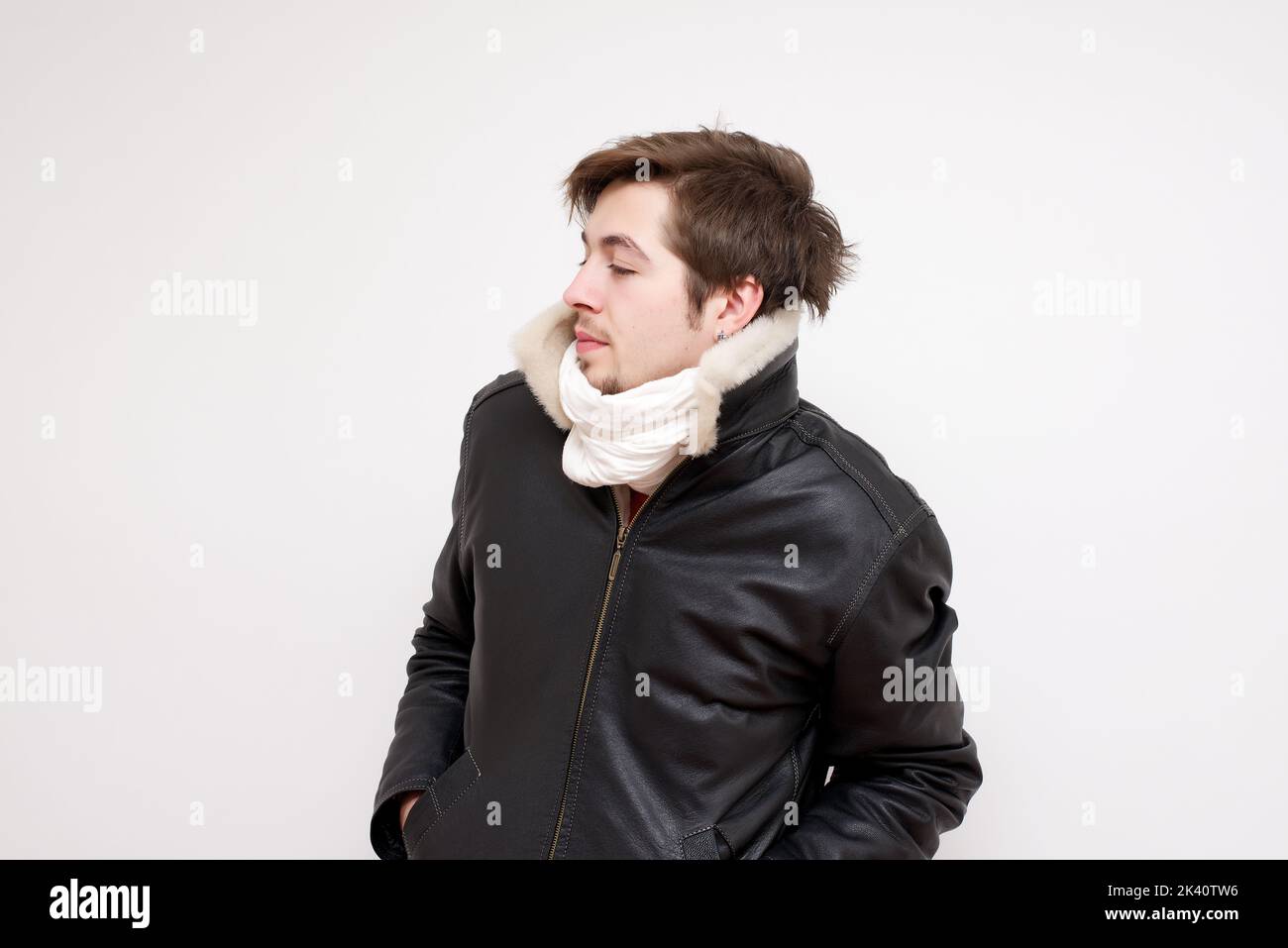Fashion handsome young man smiling stock photo Stock Photo - Alamy Fashion handsome young man smiling stock photo Stock Photo - Alamy