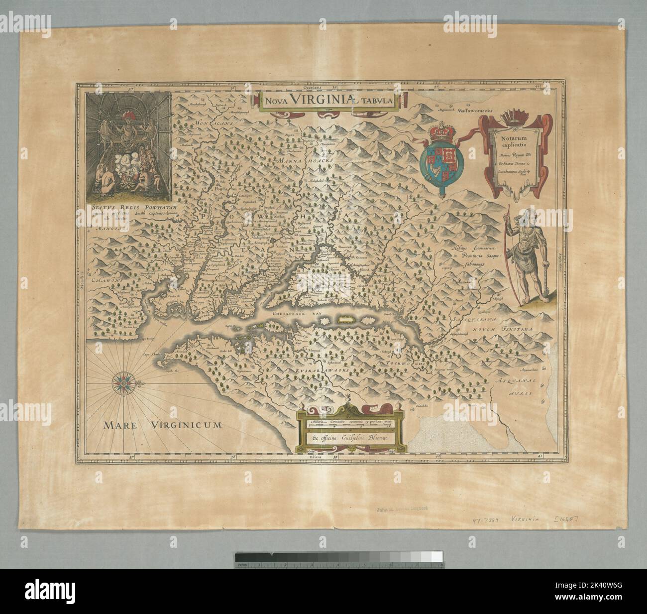 Nova Virginiae tabvla Cartographic. Maps. 1644. Lionel Pincus and ...