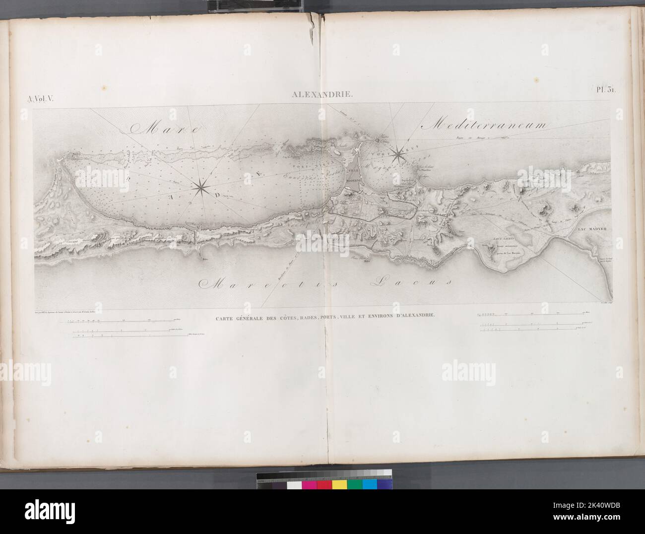 Alexandrie Alexandria. Carte générale des côtes, rades, ports, ville et ...