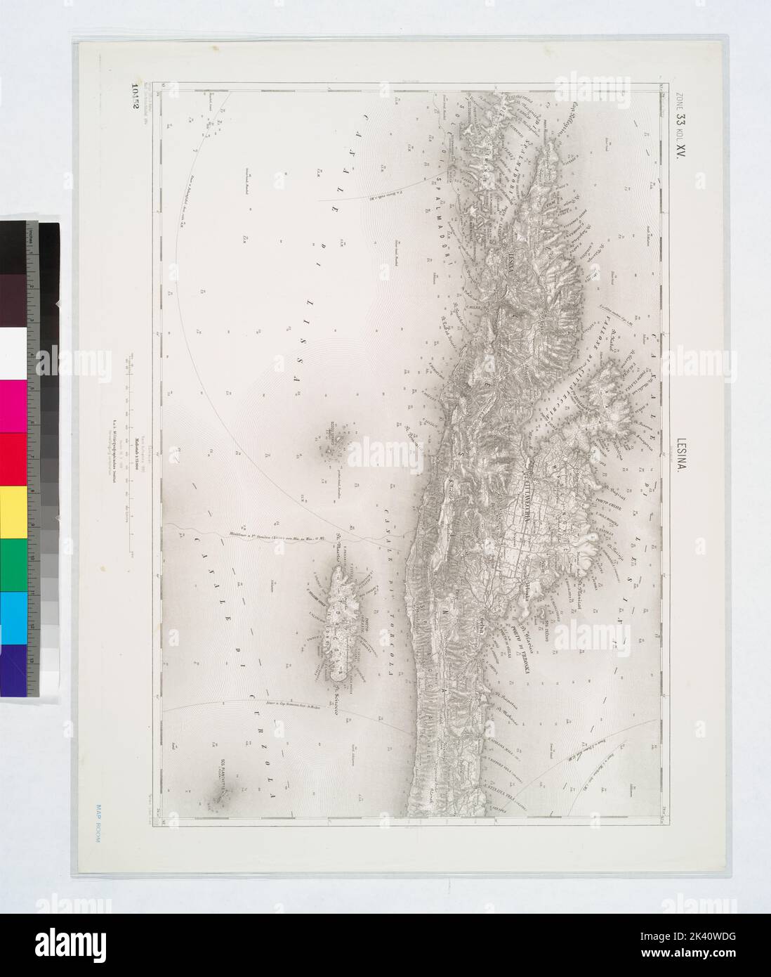Lesina. Cartographic. Maps, Topographic maps. 1908. Lionel Pincus and ...