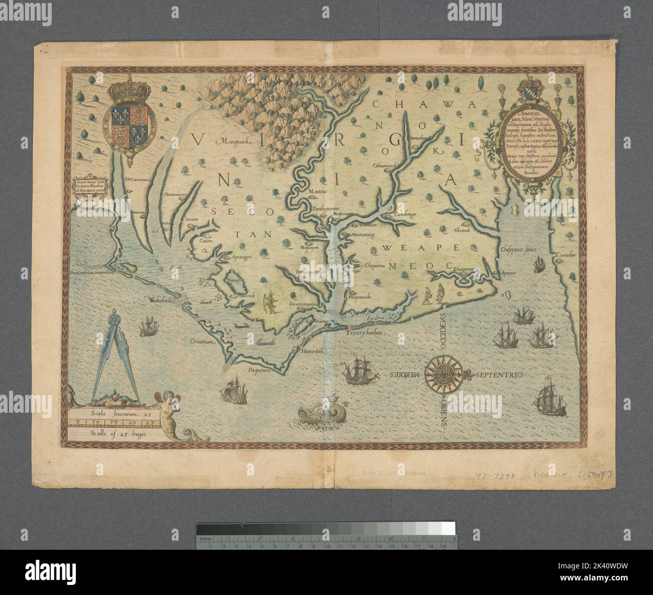 North carolina map, john white hi-res stock photography and images - Alamy