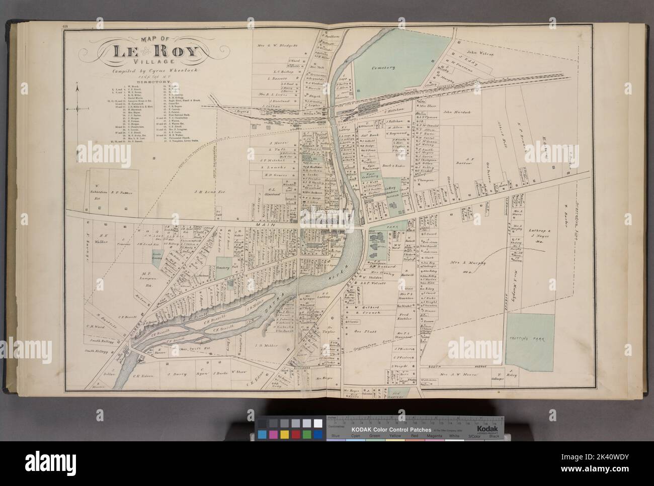 Map of Le Roy Village. Village Cartographic. Atlases, Maps. 1876 ...