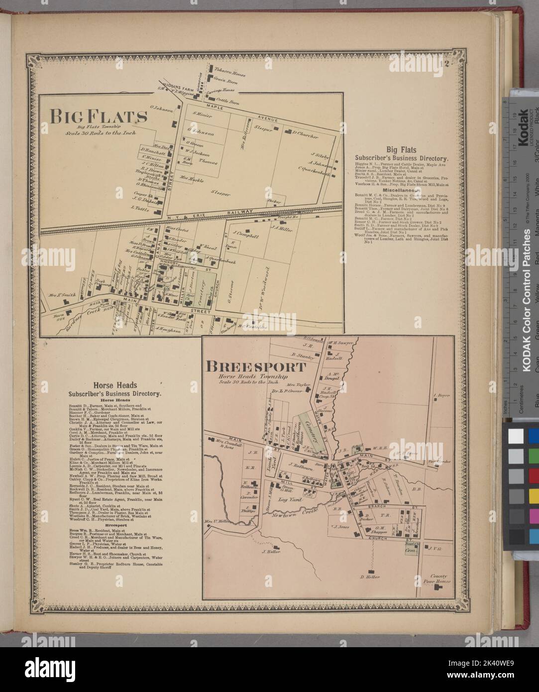 Chemung county map hi-res stock photography and images - Alamy
