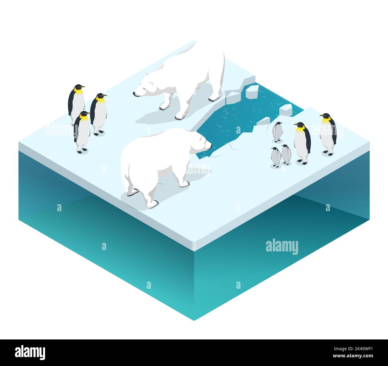 Isometric global warming, Climate change. Ecological catastrophe. Polar ...