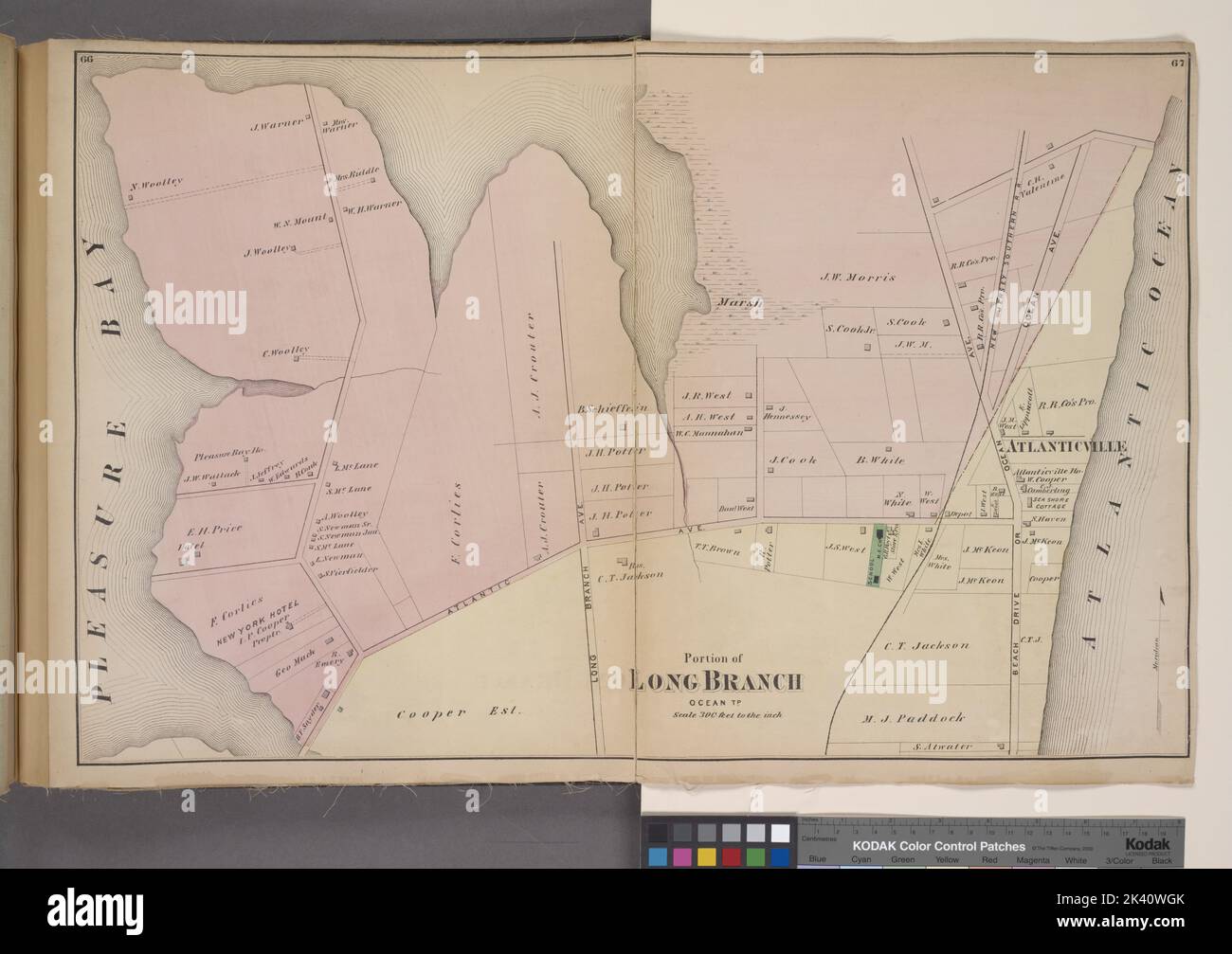Portion of Long Branch Village Cartographic. Atlases, Maps. 1873. Lionel Pincus and Princess ...