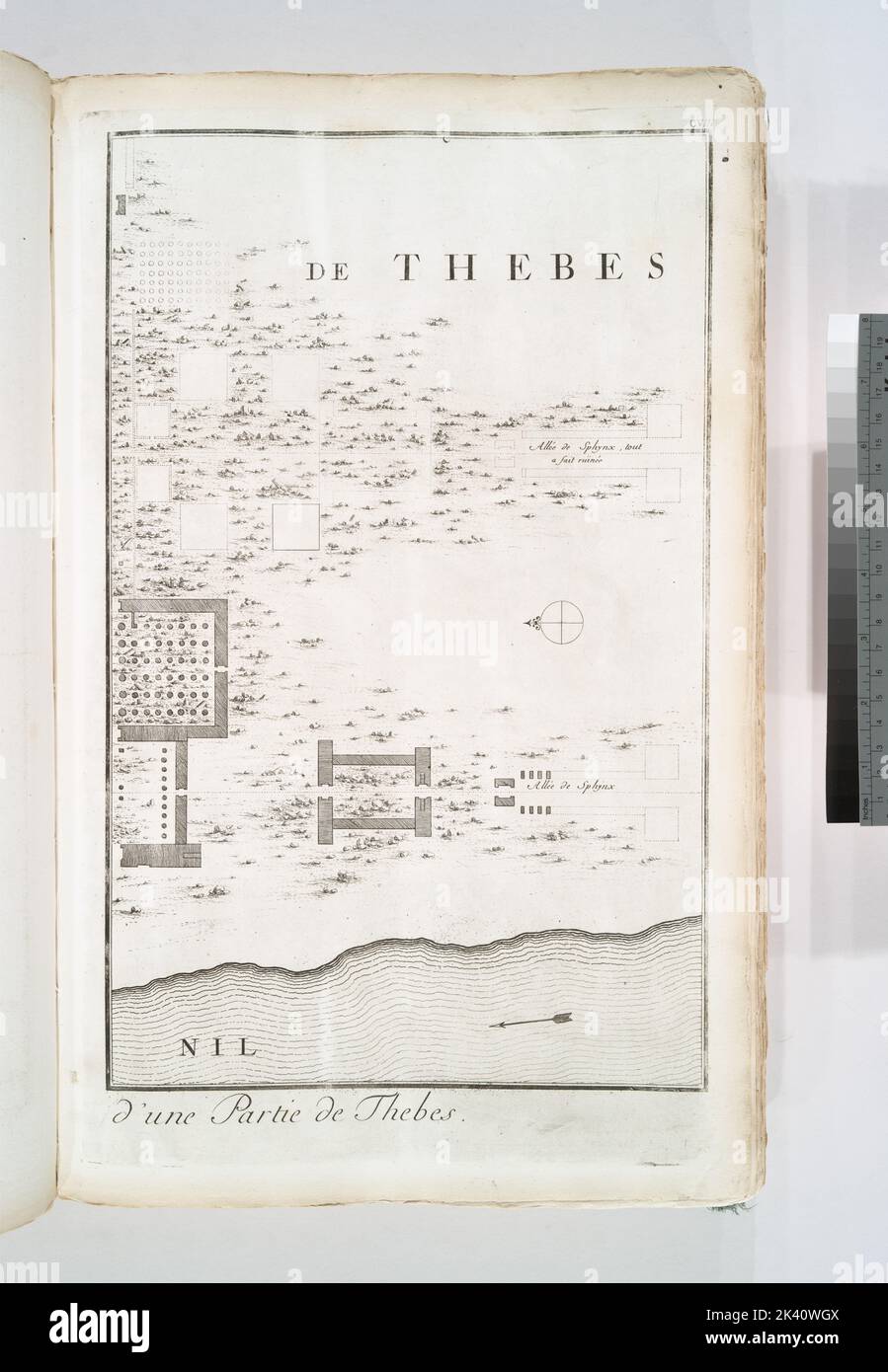 Carte particuliere des ruines d'une partie de Thebes. Norden, Frederik ...